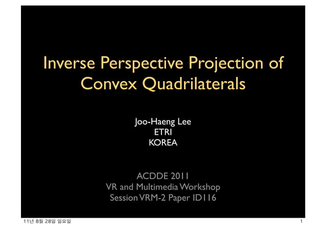 Inverse Perspective Projection of Convex Quadrilaterals | PDF