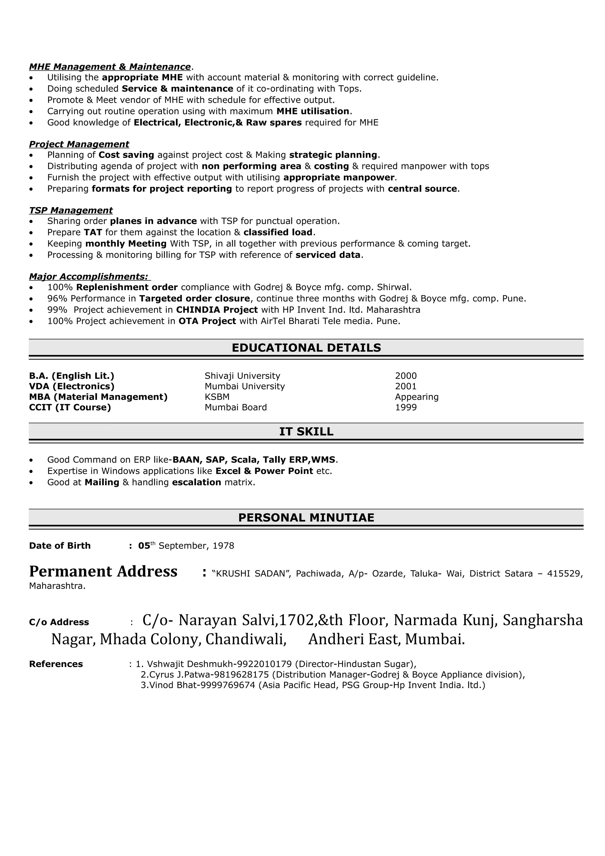 Somnath Tike-CV | PDF