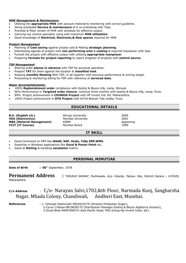 Somnath Tike-CV | PDF