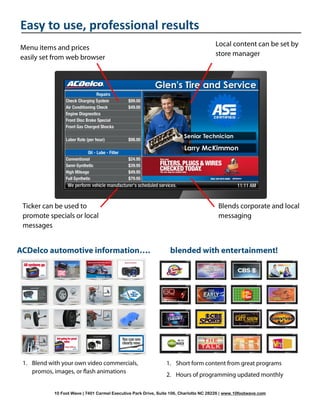 Ac delco digital tv menu program | PDF