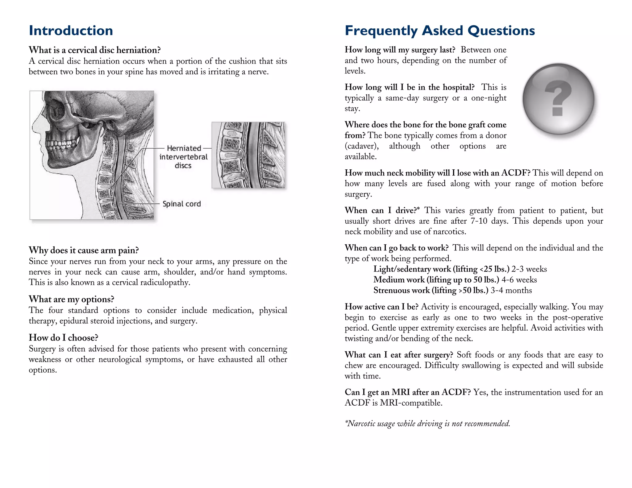 Anterior Cervical Discectomy with Fusion | PDF