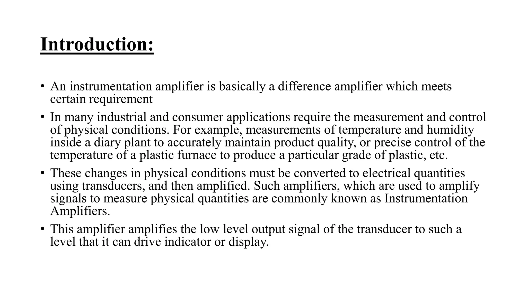 ACD-instrumentation amplifier & peaking amplifier | PPTX