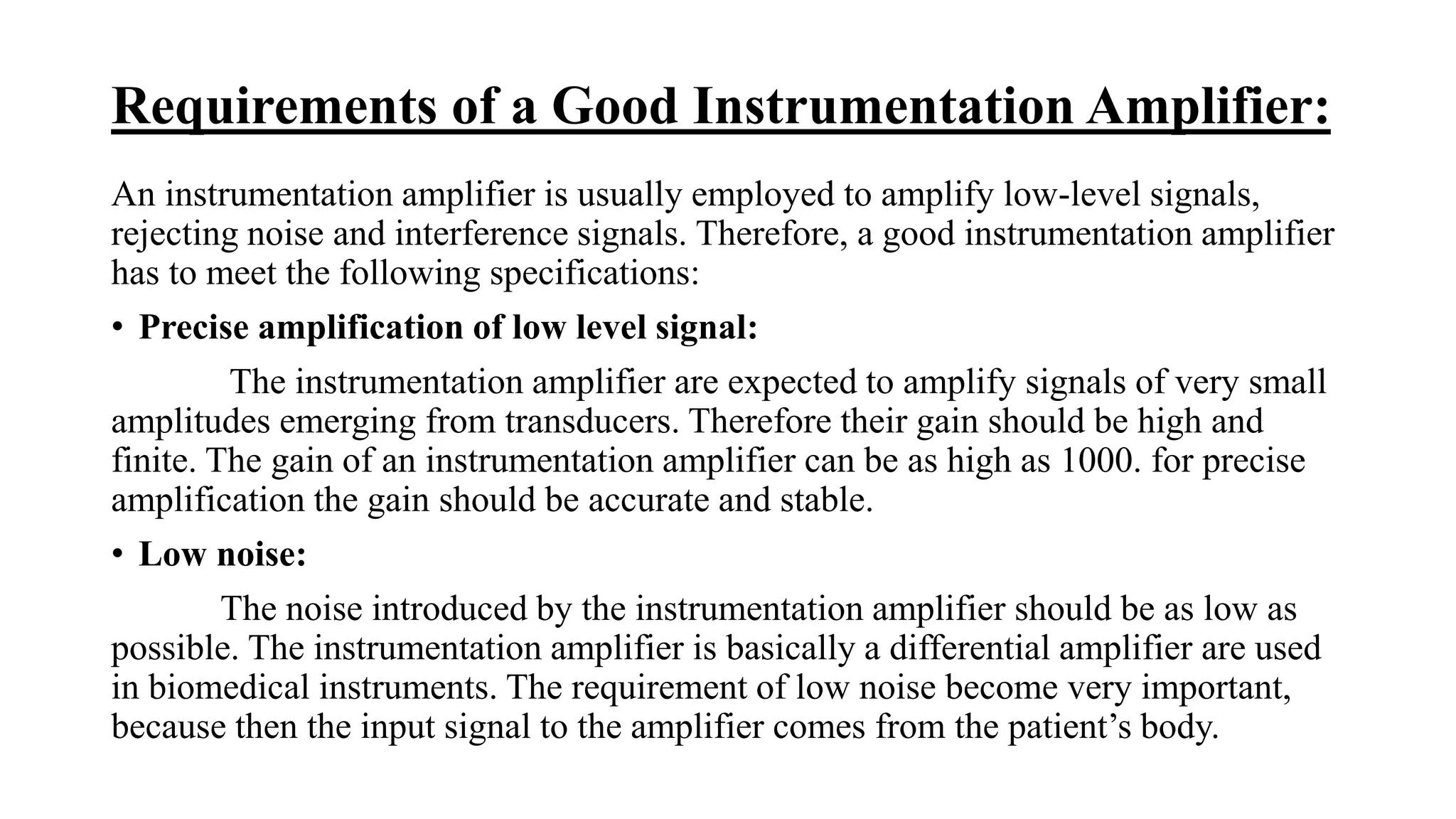 ACD-instrumentation amplifier & peaking amplifier | PPTX