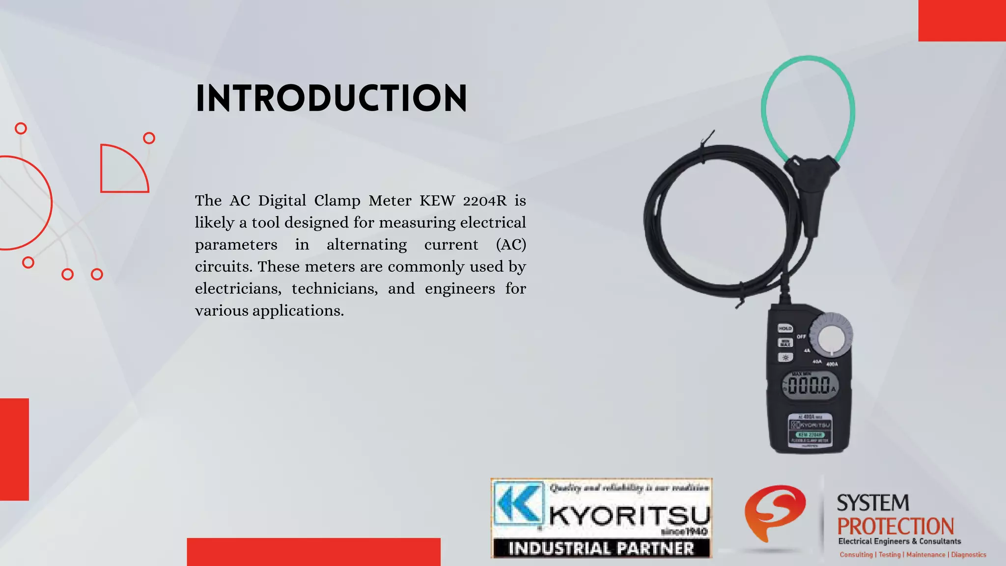AC Digital Clamp Meter KEW 2204R Overview | System Protection | PDF