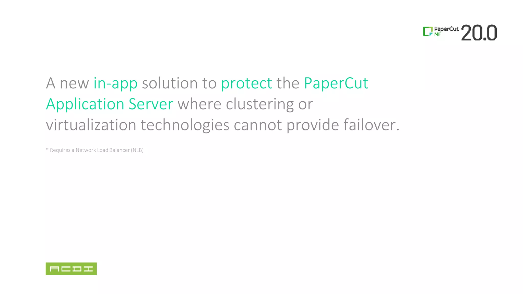 PaperCut MF 20.0 | PPTX