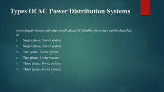 Ac distribution system | PPTX