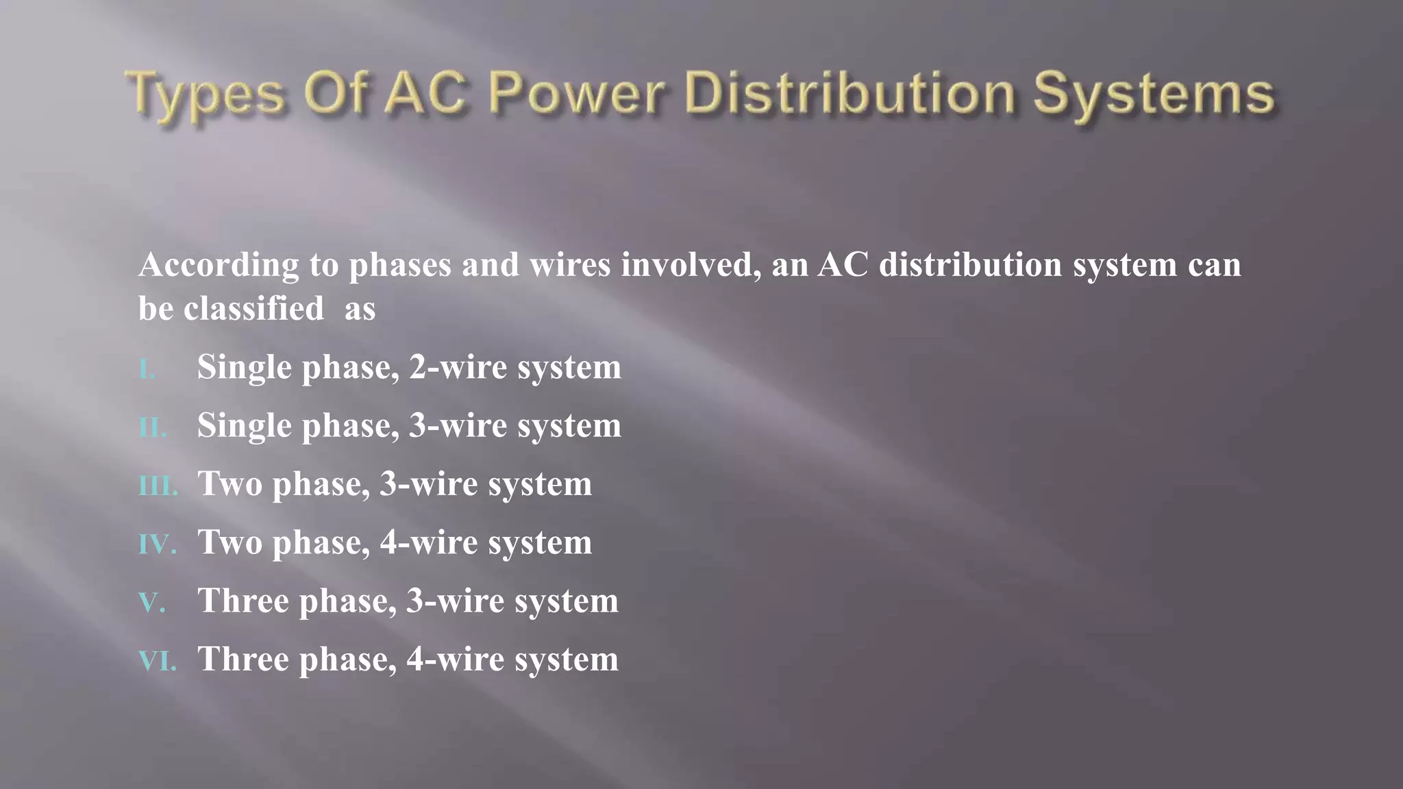AC Distribution System - Generation Distribution and Transmission | PPTX