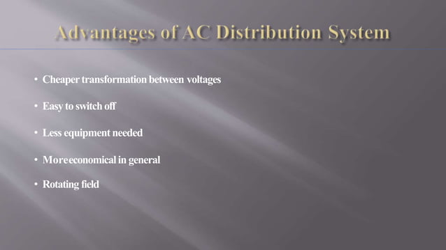 AC Distribution System - Generation Distribution and Transmission | PPTX