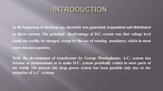 AC Distribution System - Generation Distribution and Transmission | PPTX