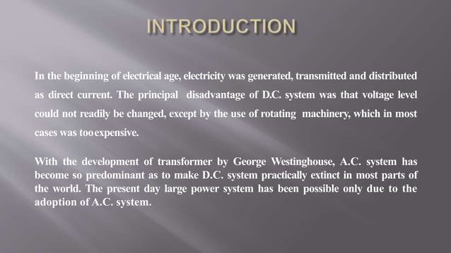 AC Distribution System - Generation Distribution and Transmission | PPTX