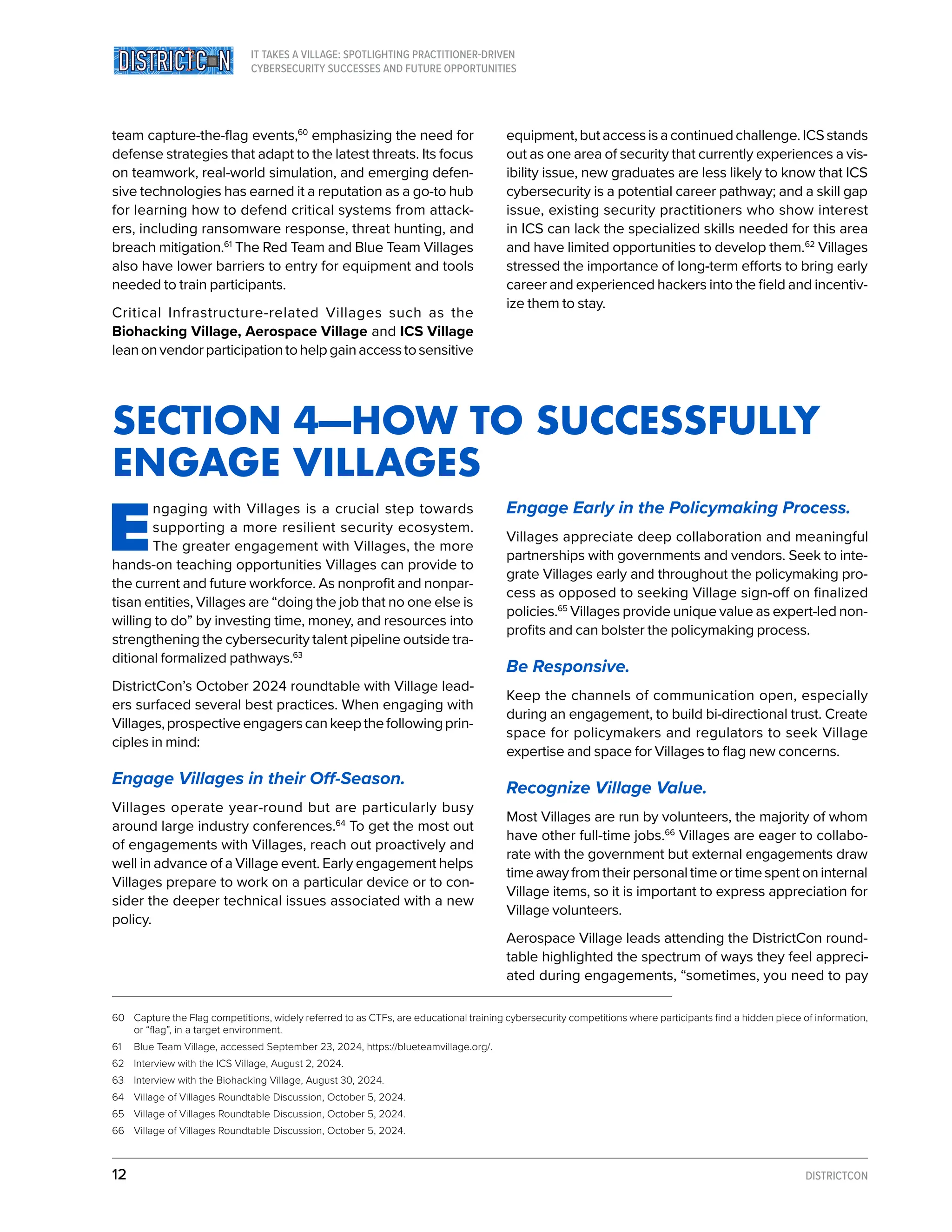 It Takes a Village - DistrictCon Village of Villages Report | PDF