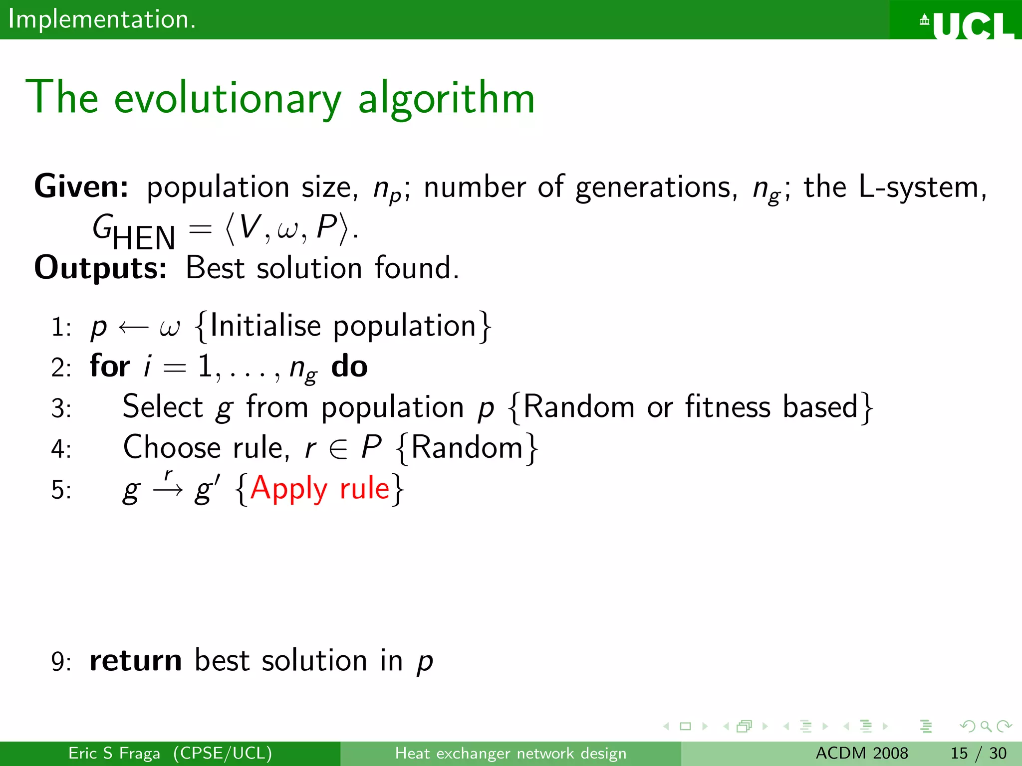 A Lindenmayer system for heat exchanger network design with stream splitting | PDF | Genetics ...