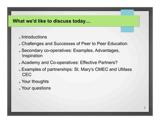 We Run This: Peer to Peer Internal & External Education Mechanisms | PPT