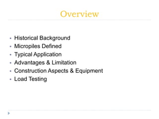 Micropiling & Heaving of Piles | PPT
