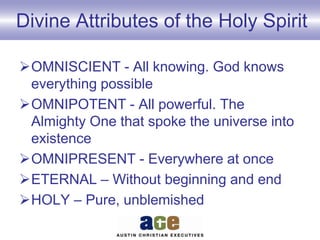 ACE - Attributes Holy Spirit - Spring 2016 | PPT