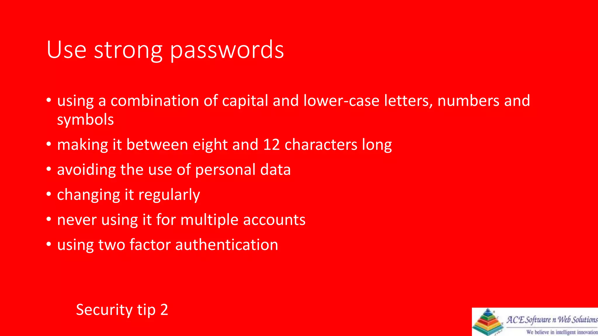 ACESnWS cyber security tips | PPTX