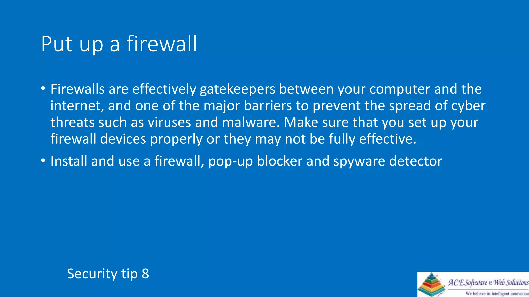 ACESnWS cyber security tips | PPTX