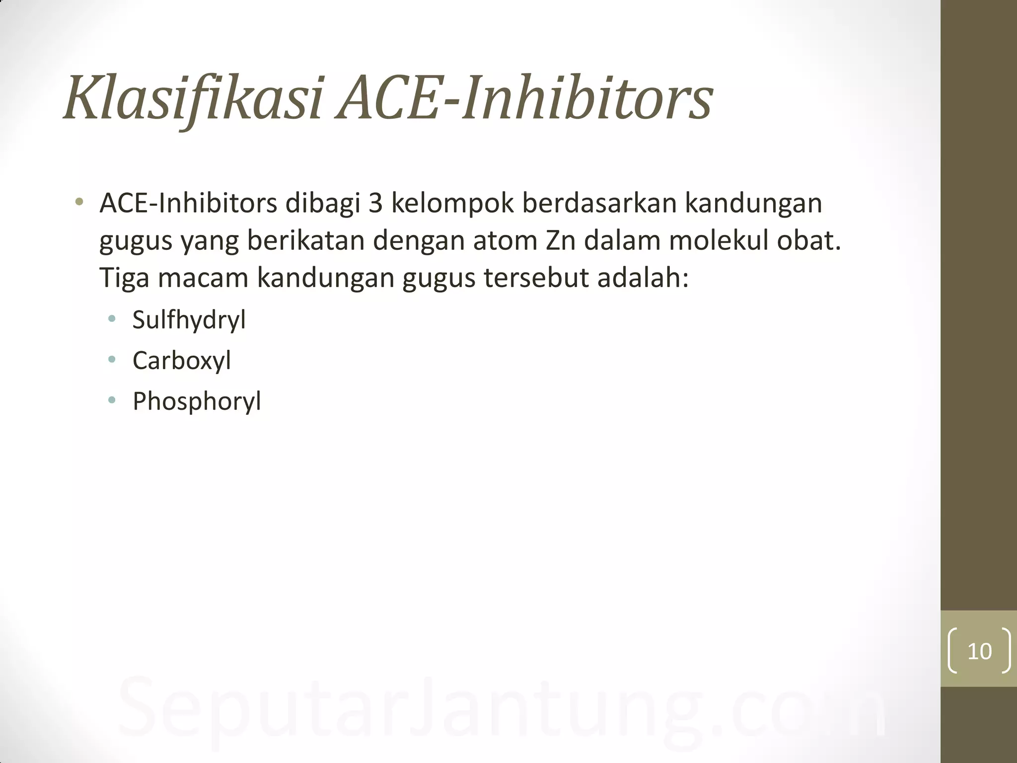 ACE Inhibitors (Penghambat Enzim Konversi Angiotensin) | PDF