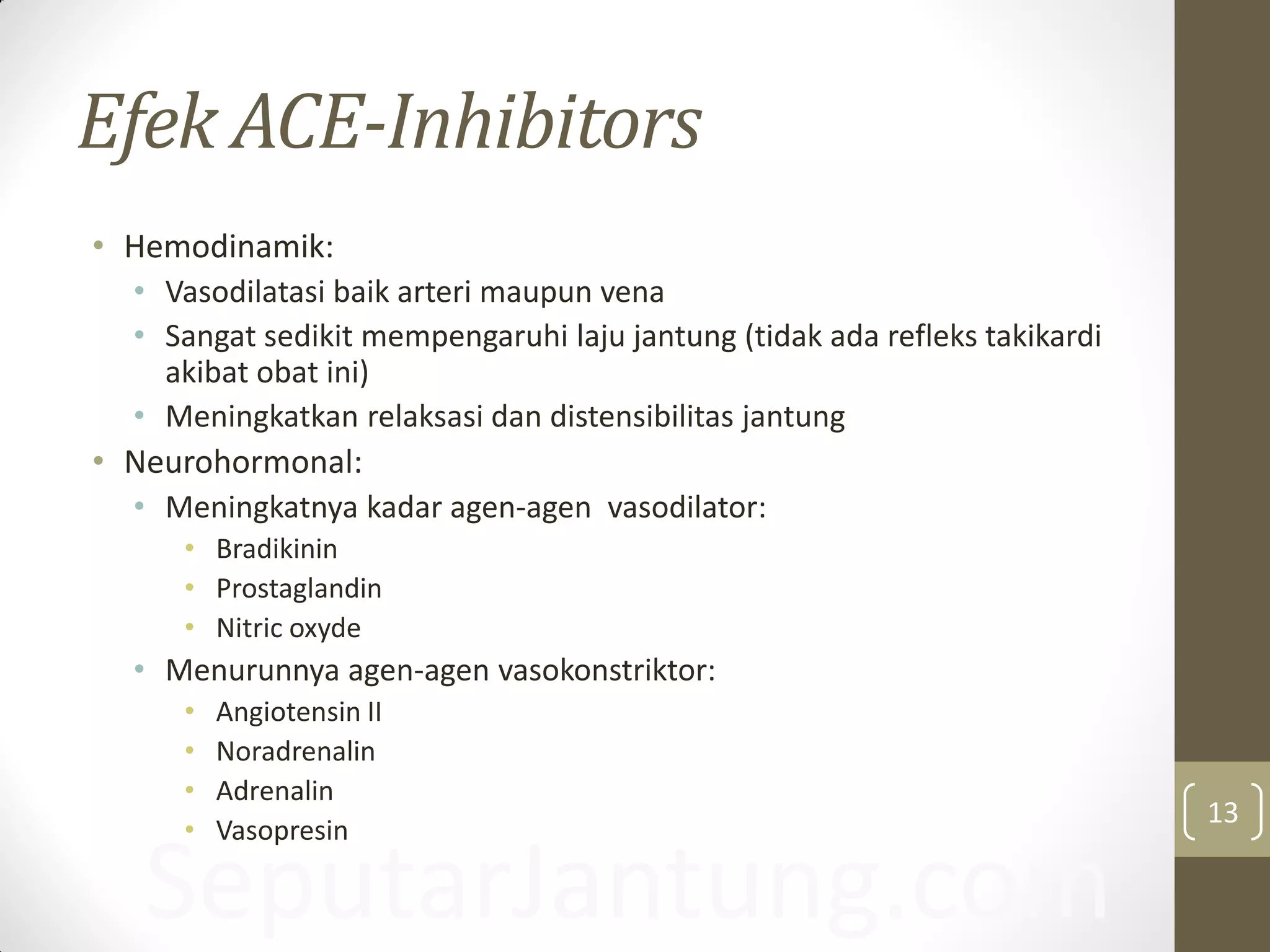 ACE Inhibitors (Penghambat Enzim Konversi Angiotensin) | PDF