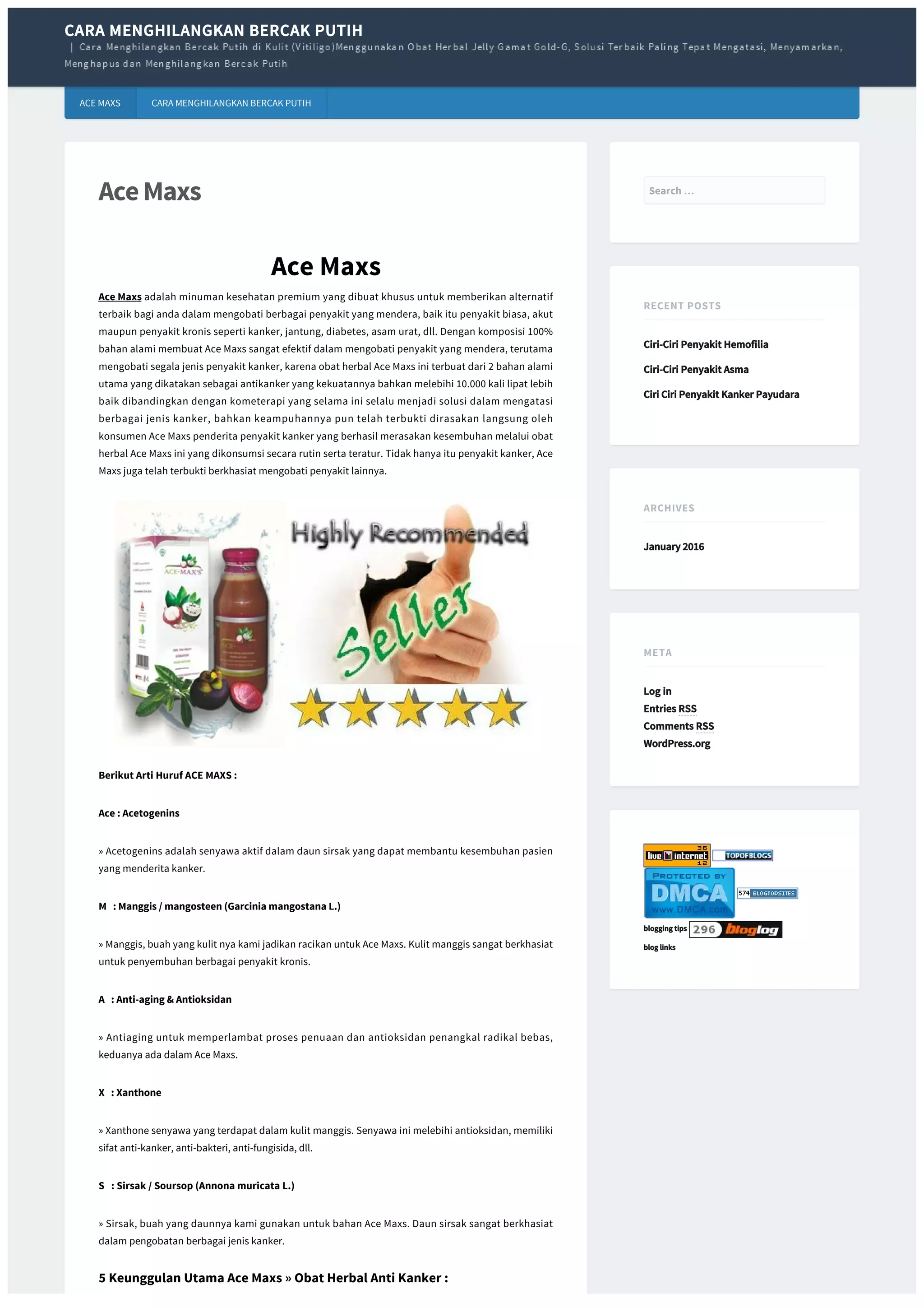 Ace Maxs | CARA MENGHILANGKAN BERCAK PUTIH | PDF