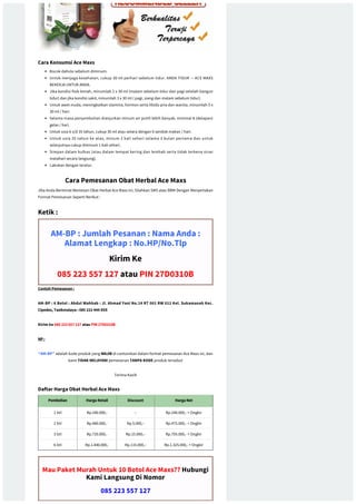 Ace Maxs | CARA MENGHILANGKAN BERCAK PUTIH | PDF