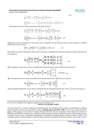 Comparison of Explicit Finite Difference Model and Galerkin Finite ...
