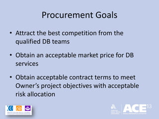 Design-Build Procurement Approaches | PDF