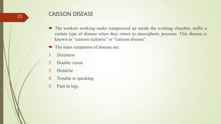 SINKING , TILTING AND DISEASE OF CAISSON | PPTX