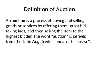 Auction Savvy | PPTX