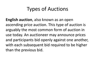 Auction Savvy | PPTX
