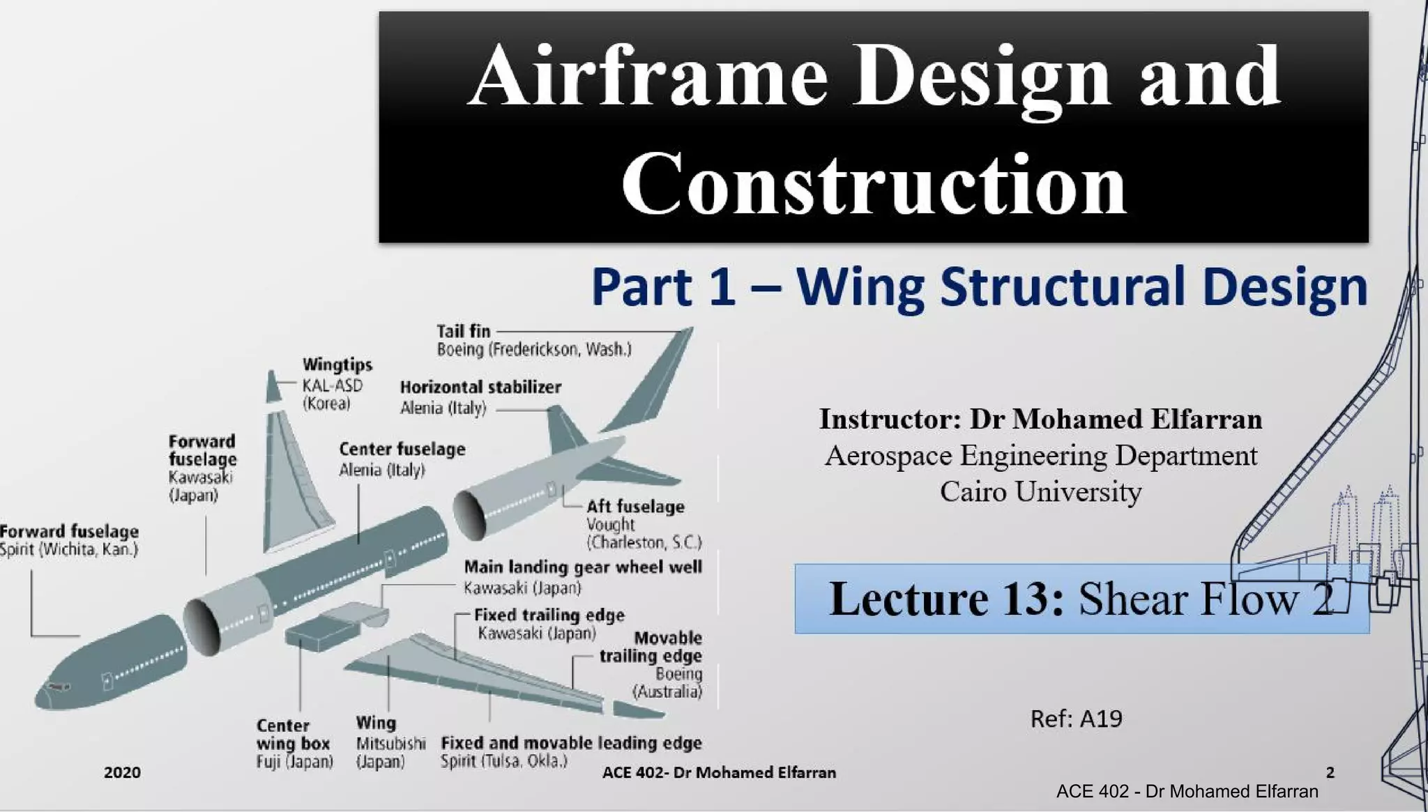 Ace 402 Airframe Design and Construction lec 13 | PPT