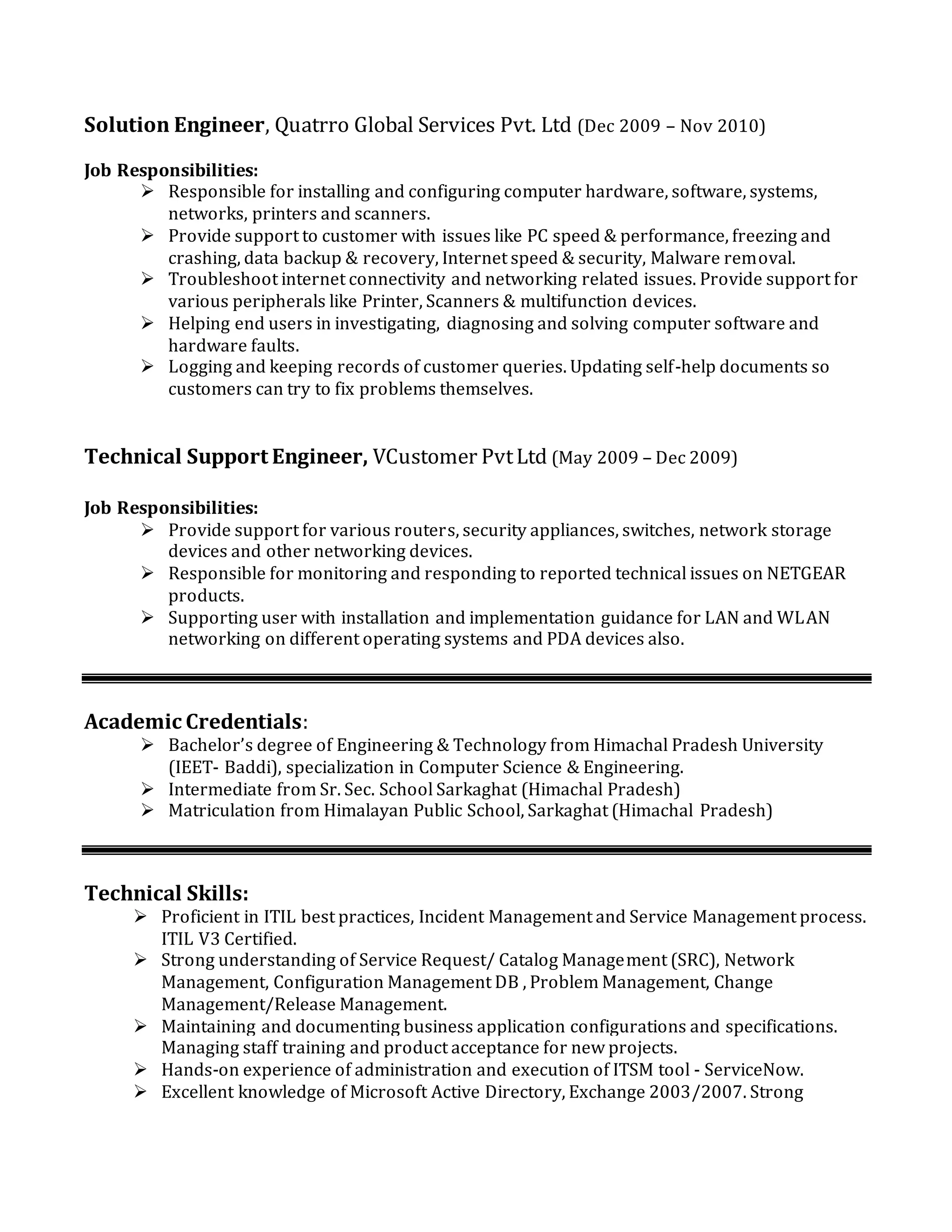 Vishal Guleria (ITIL Certified) IT Service Management Lead Updated ...