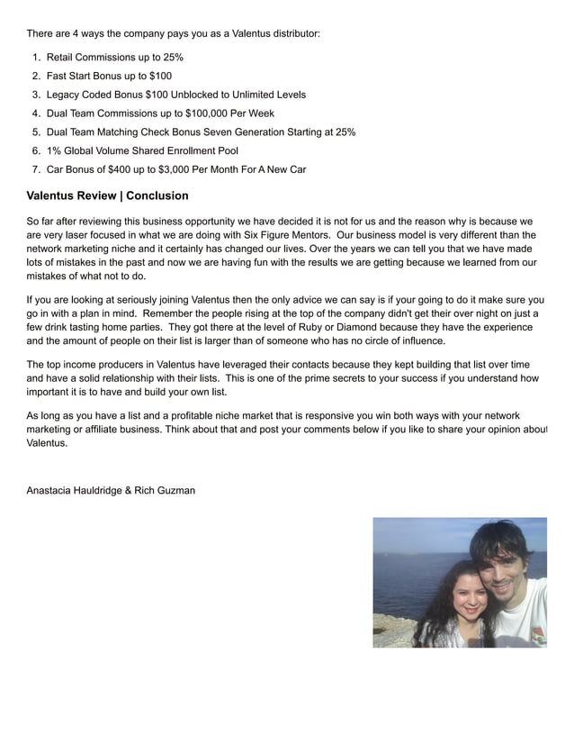 Valentus Review | An Unbiased Review of The Valentus Opportunity | PDF