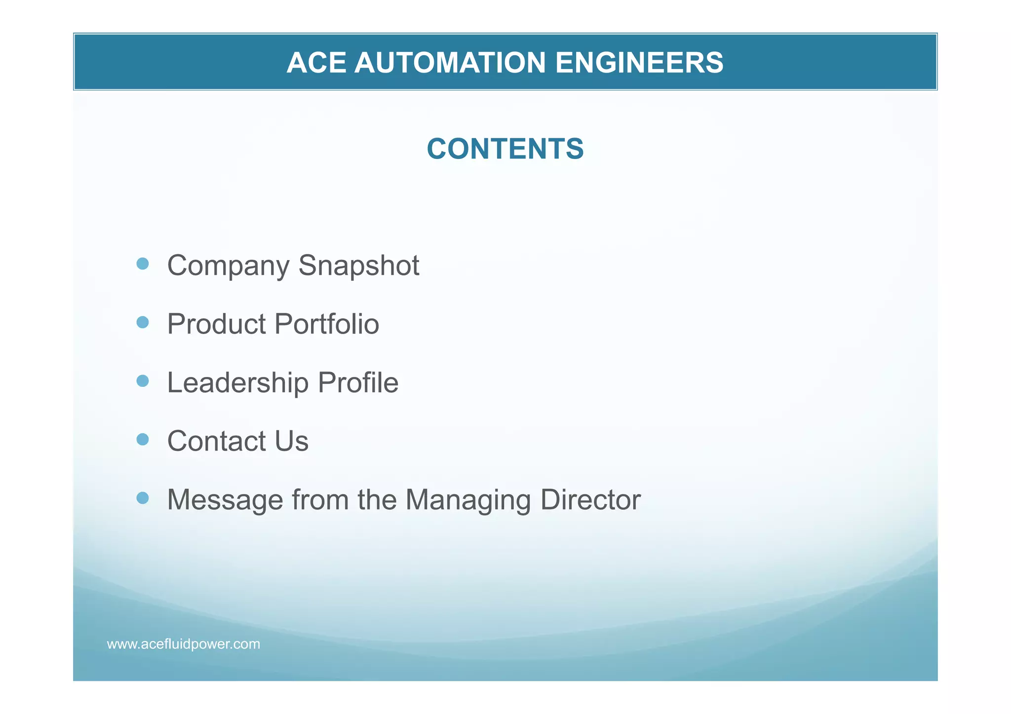 Ace automation engineers company profile | PDF