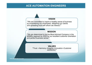 Ace automation engineers company profile | PDF