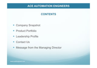 Ace Automation Engineers - Hydraulic Pneumatic systems | PPT