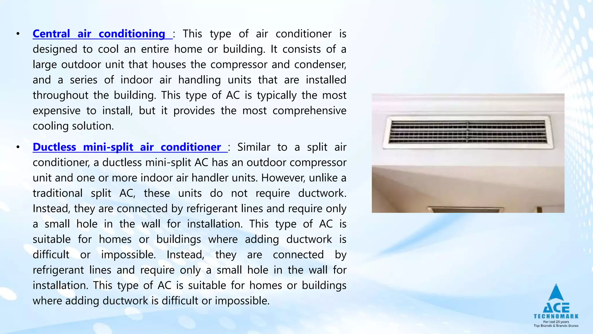 Types of Air Conditioner | PPTX