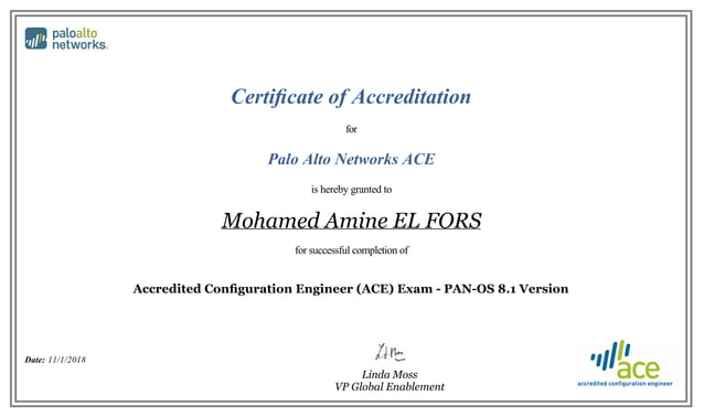 ACE certificate | PDF