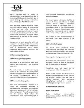 Aceclofenac 100mg Tablets Taj Pharma SmPC PIL | PDF