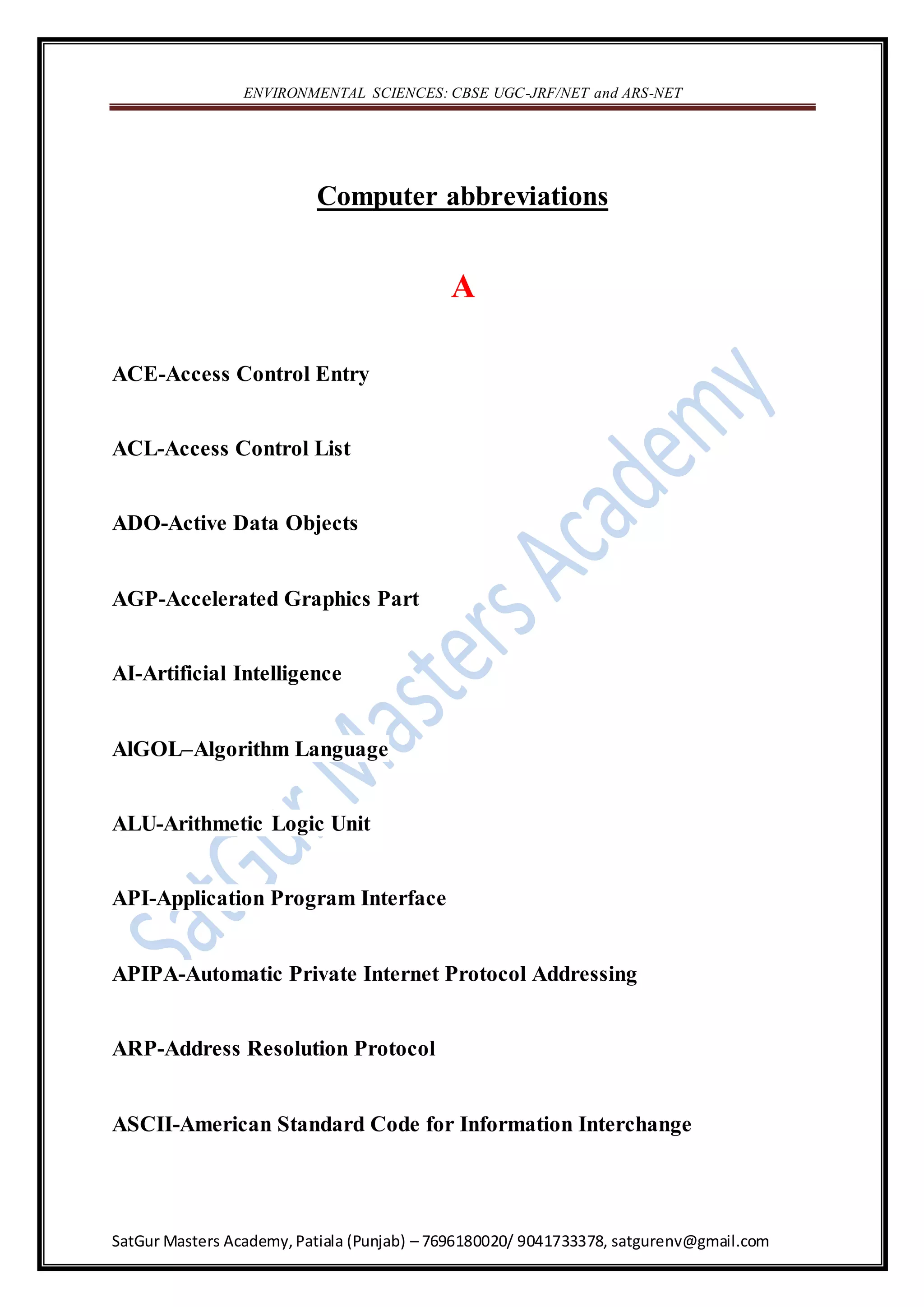 CBSE UGC NET ENVIRONMENTAL SCIENCES | DOCX | Internet | Computing