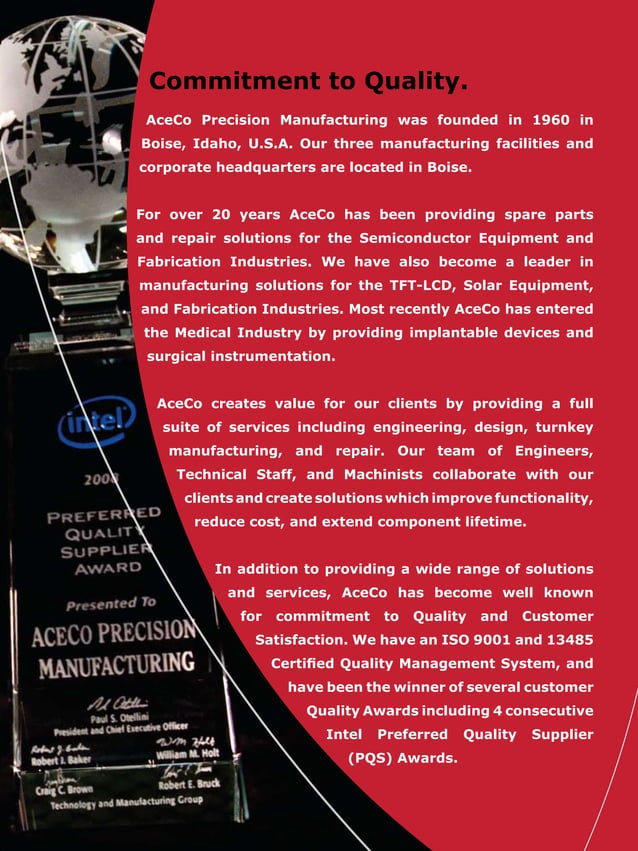 AceCo Precision Mfg General Info | PDF