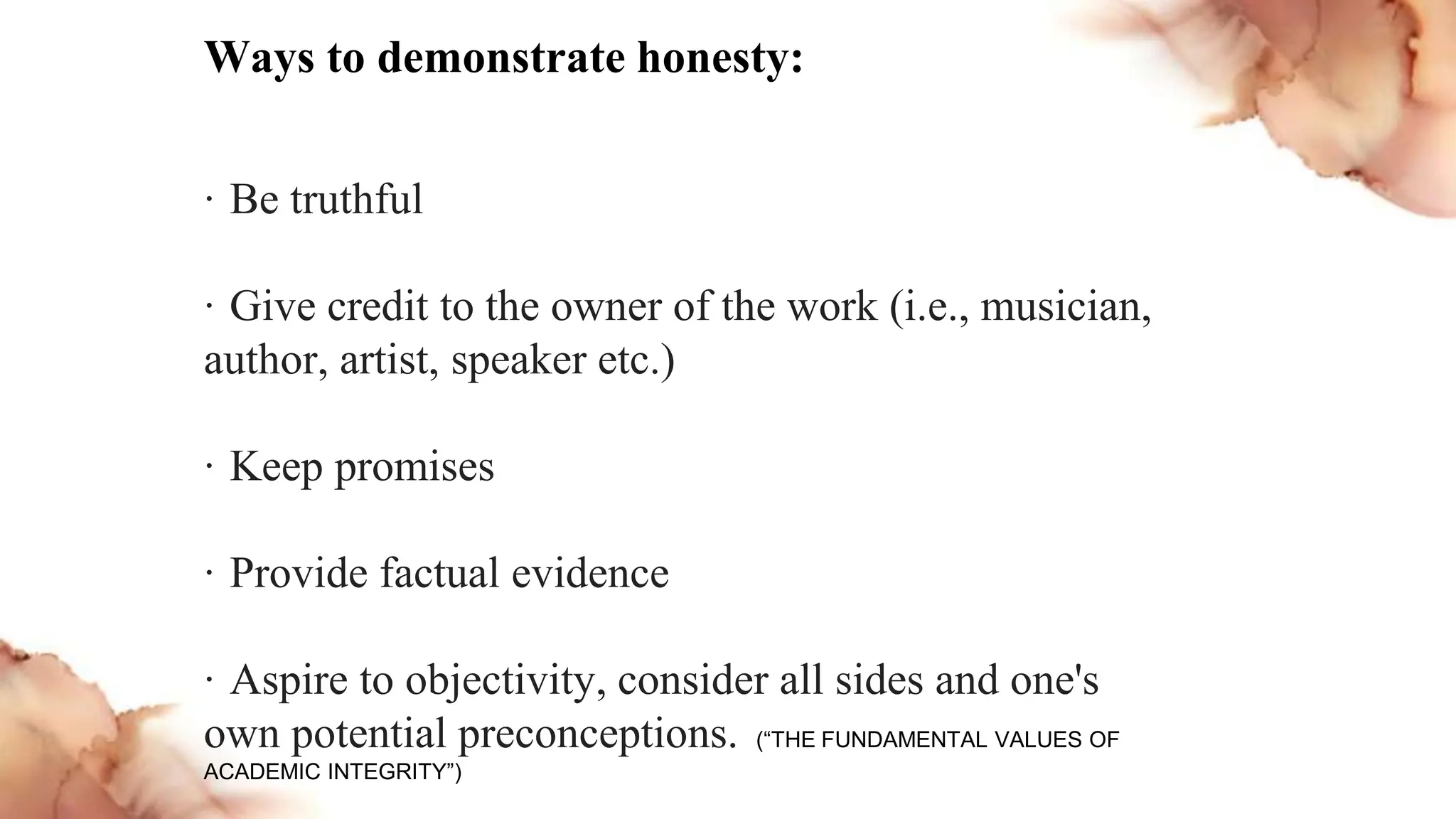 presentation on Acedemic Honesty in the research | PPT