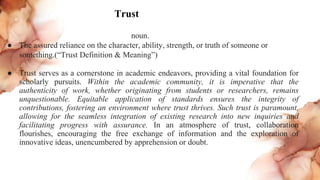 presentation on Acedemic Honesty in the research | PPT