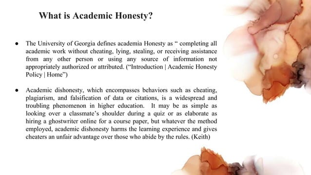 presentation on Acedemic Honesty in the research | PPT