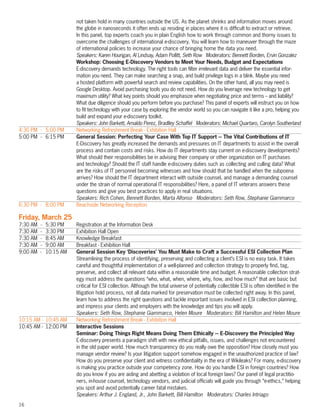 Aceds 2011 E Discovery Conference Brochure Seth Row Voucher | PDF