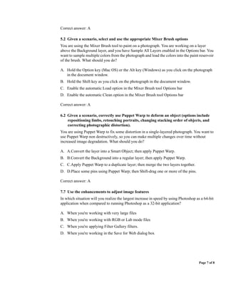 Ace exam guide_photoshop_cs5 | PDF | Photo Editing Software | Computer ...