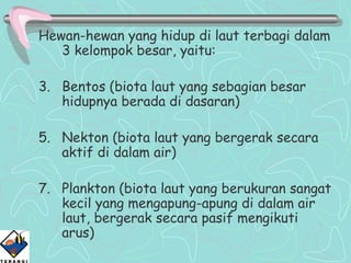 Hewan-hewan bentos di perairan laut dangkal | PPT