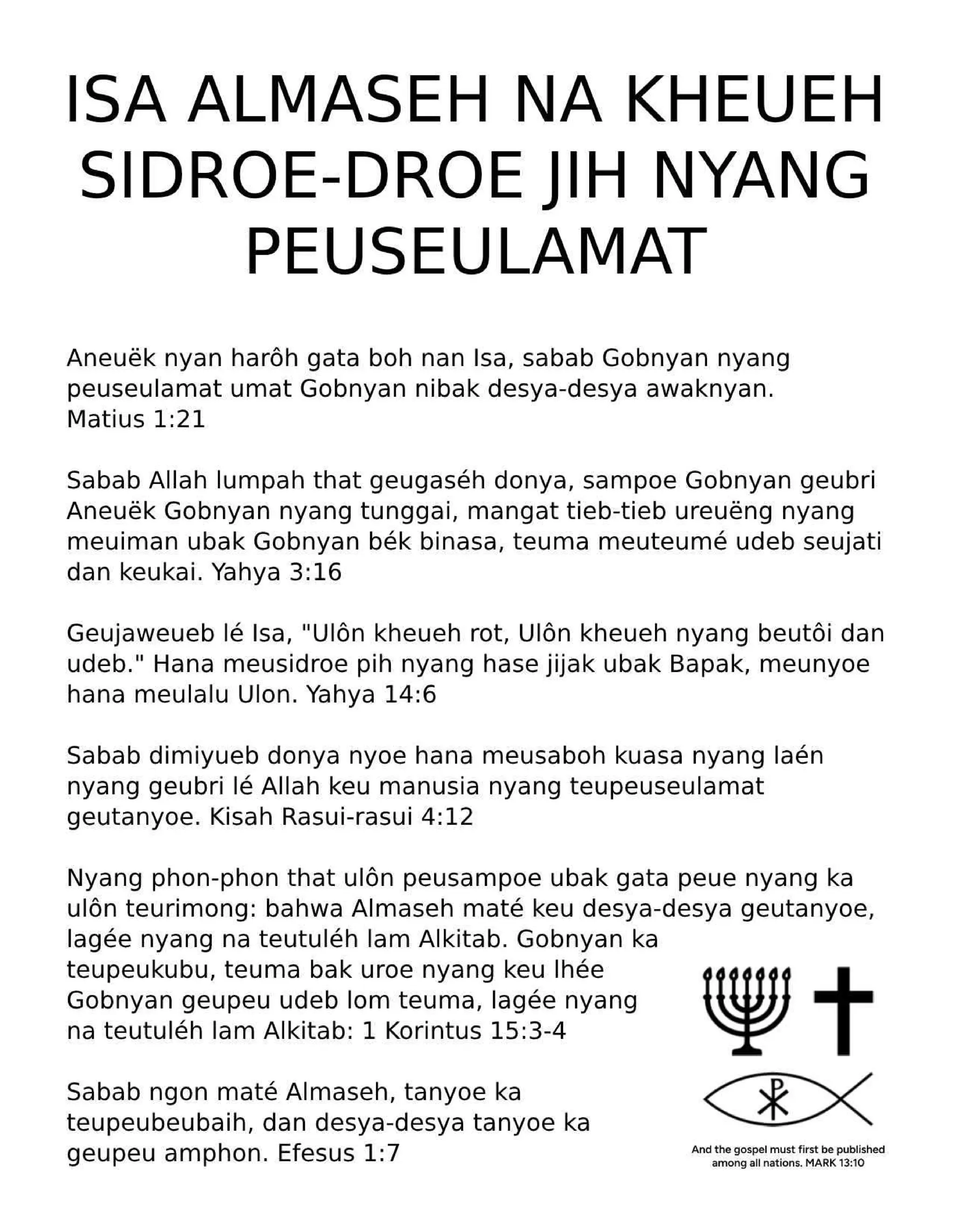 Acehnese Gospel Tract - ONLY JESUS CHRIST SAVES.pdf