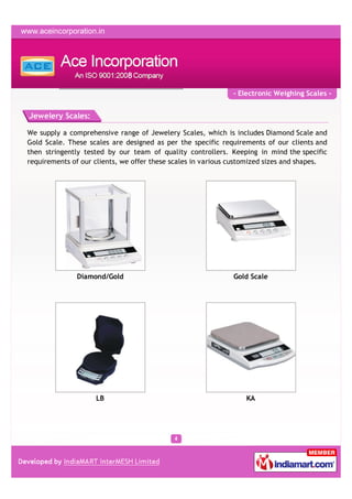 Ace Incorporation, Jaipur,Parcel Scales | PDF