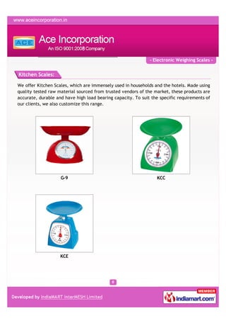 Ace Incorporation, Jaipur,Parcel Scales | PDF